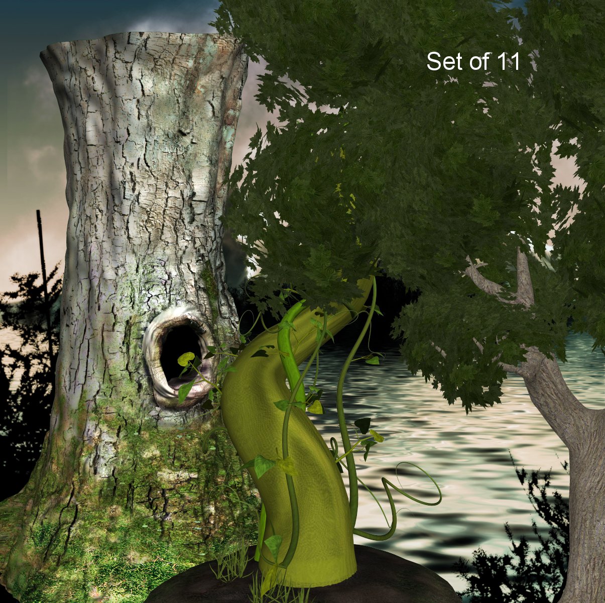 Tree Mix Part 1 by oldhippieart on DeviantArt