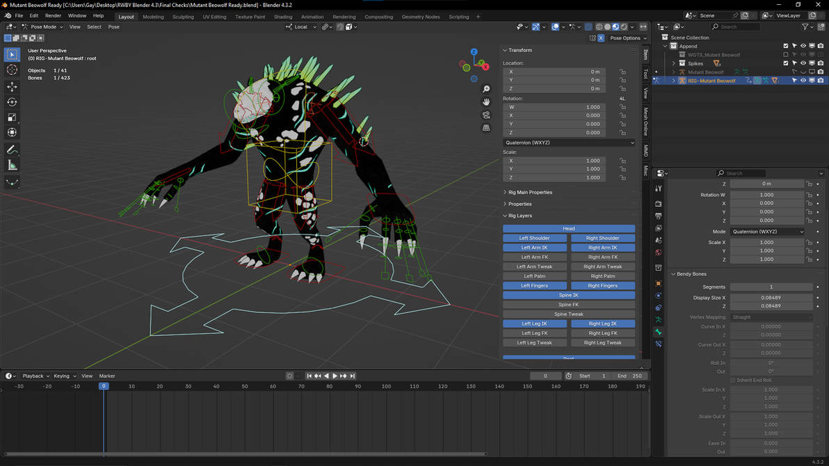 RWBY Mutant Beowolf Animation Ready Rig DL by RWBYreRigged on DeviantArt