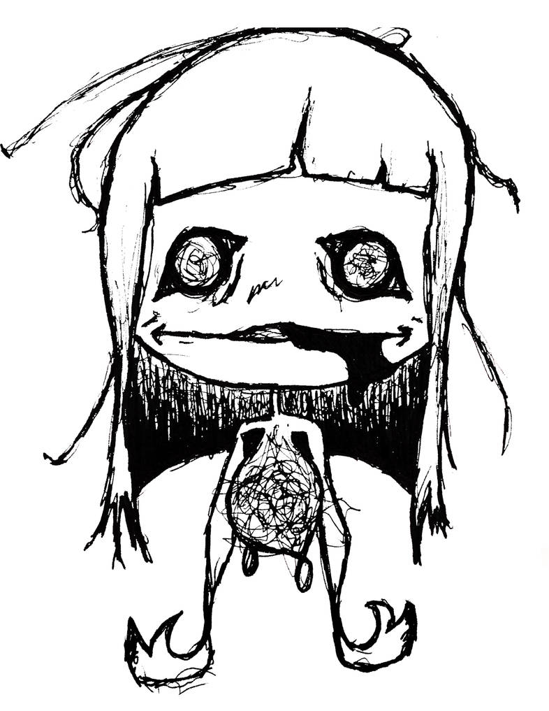 Creepy Ink: Girl by popcultureartisan on DeviantArt