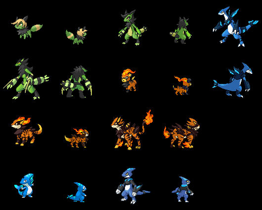 Fakemon Starters by TheRealFakemonMaster on DeviantArt