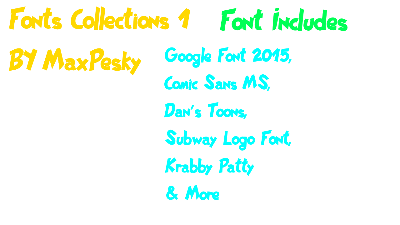 Fonts Collections 1 by MaxPesky on DeviantArt