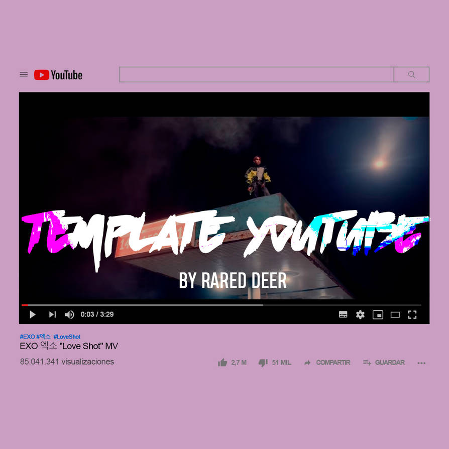 TEMPLATE YOUTUBE GIF VIDEO 001 by rareddeer by Rareddeer on DeviantArt