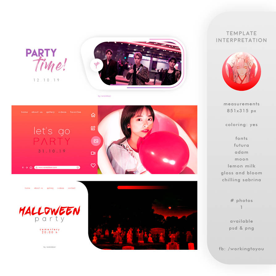HEADERS PARTY by rareddeer by Rareddeer on DeviantArt