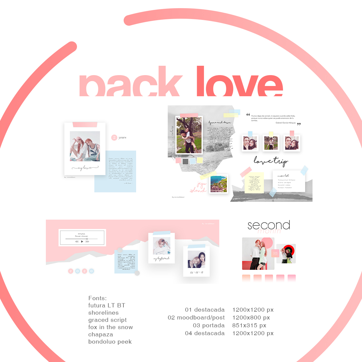 PACK LOVE 001 + FONTS by rared deer by Rareddeer on DeviantArt