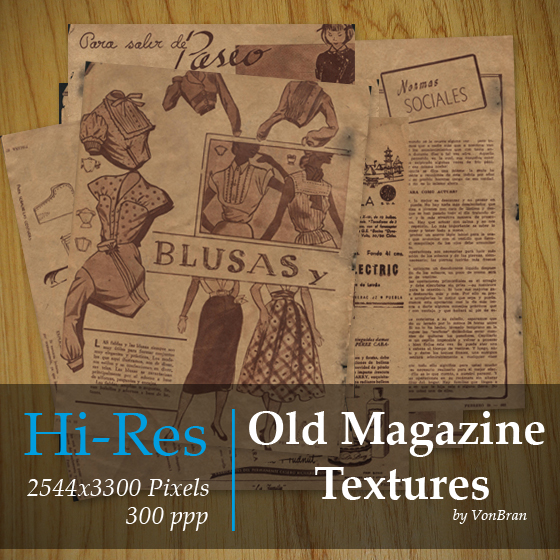HiRes, Old Magazine Textures by vonBran on DeviantArt