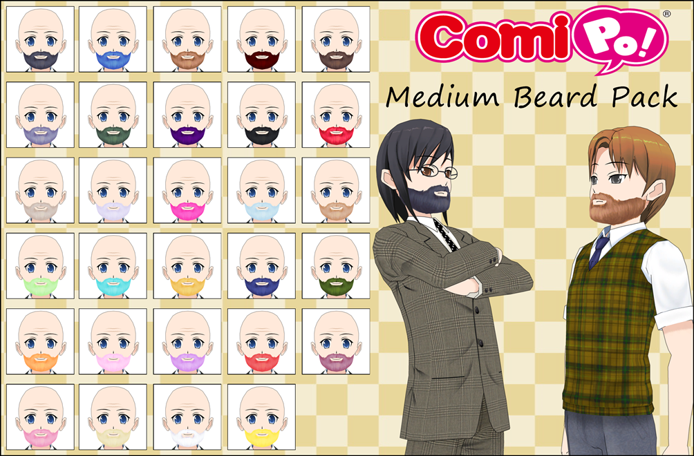 Comipo Medium Beard Pack by internetulv on DeviantArt