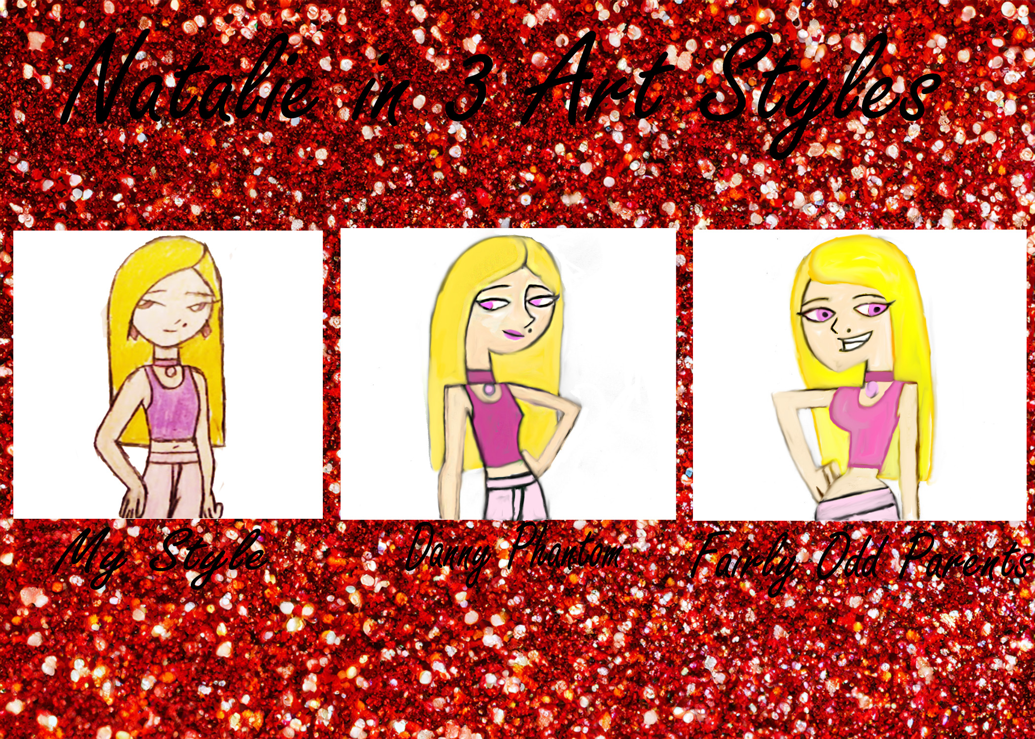 Natalie in 3 Art Styles by Dreamrabbit5 on DeviantArt