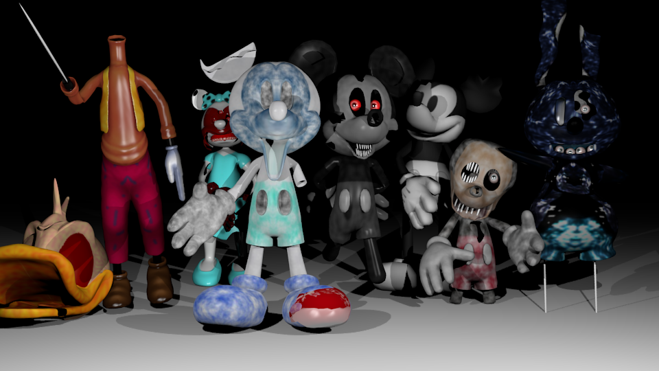 FNATL: THE DRAWKILL OF DISNEY MODEL PACK I by luigikaboy on DeviantArt