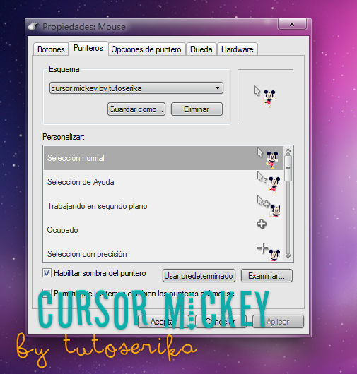 Cursor Mickey by TutosErika by TutosErika on DeviantArt