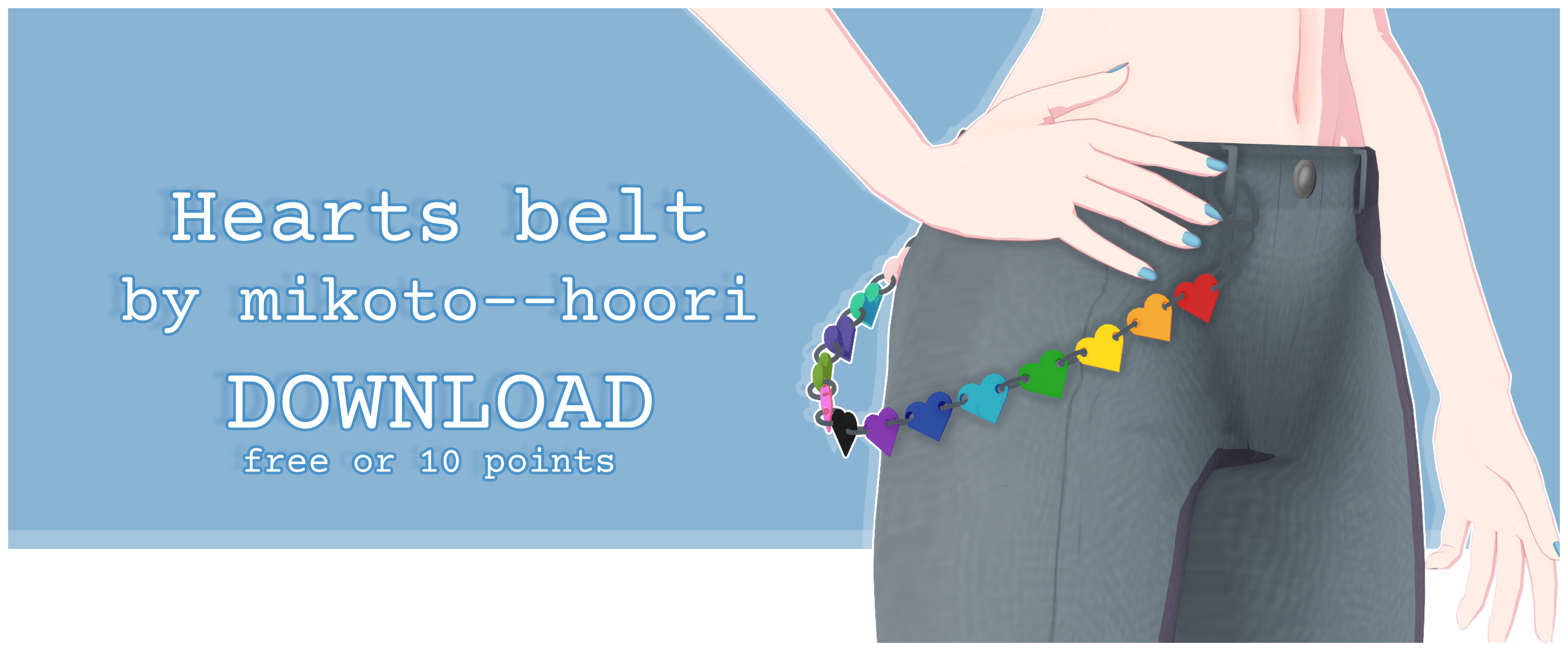 .mmd [f2u + p2u] - hearts belt by mikoto--hoori on DeviantArt