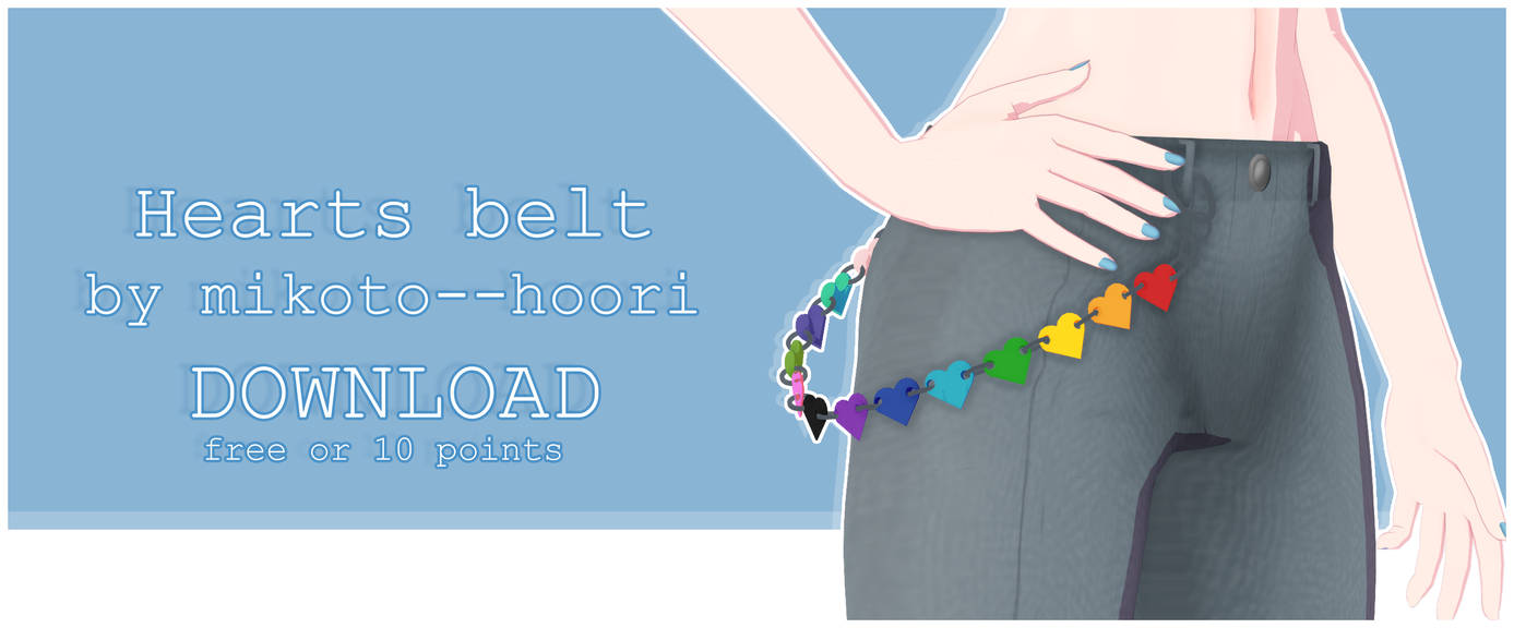 .mmd [f2u] - hearts belt by mikoto--hoori on DeviantArt