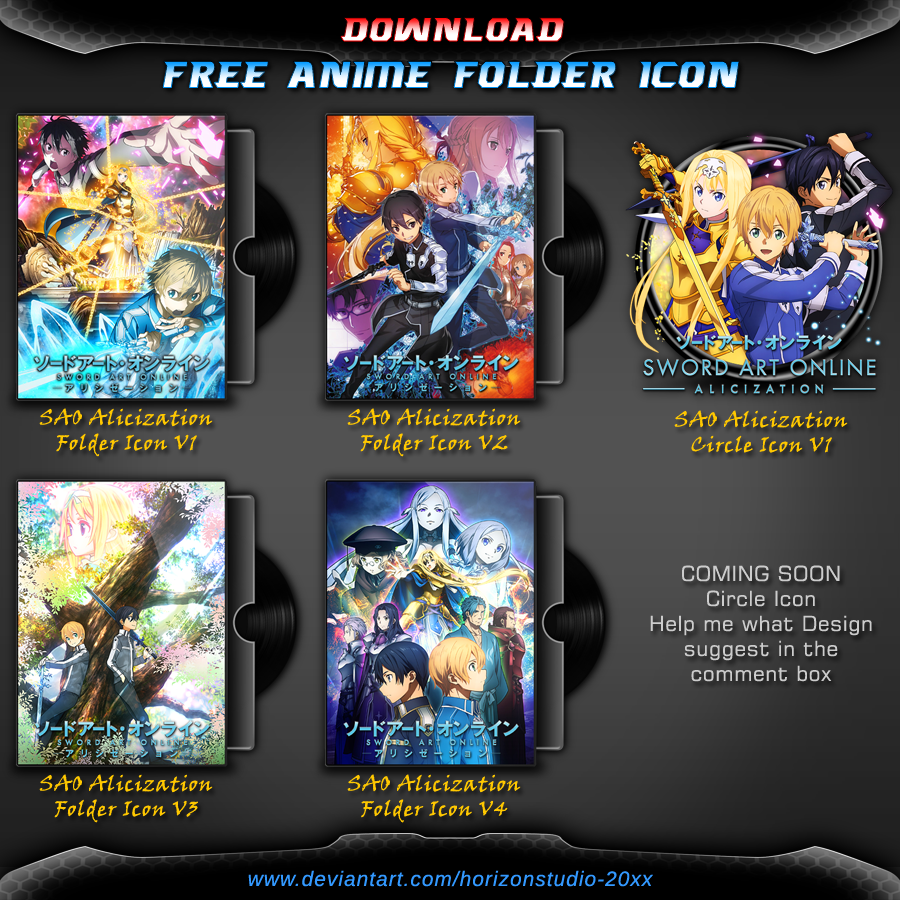 Sword Art Online Alicization Folder Icon Pack by HorizonStudio-20xx on ...