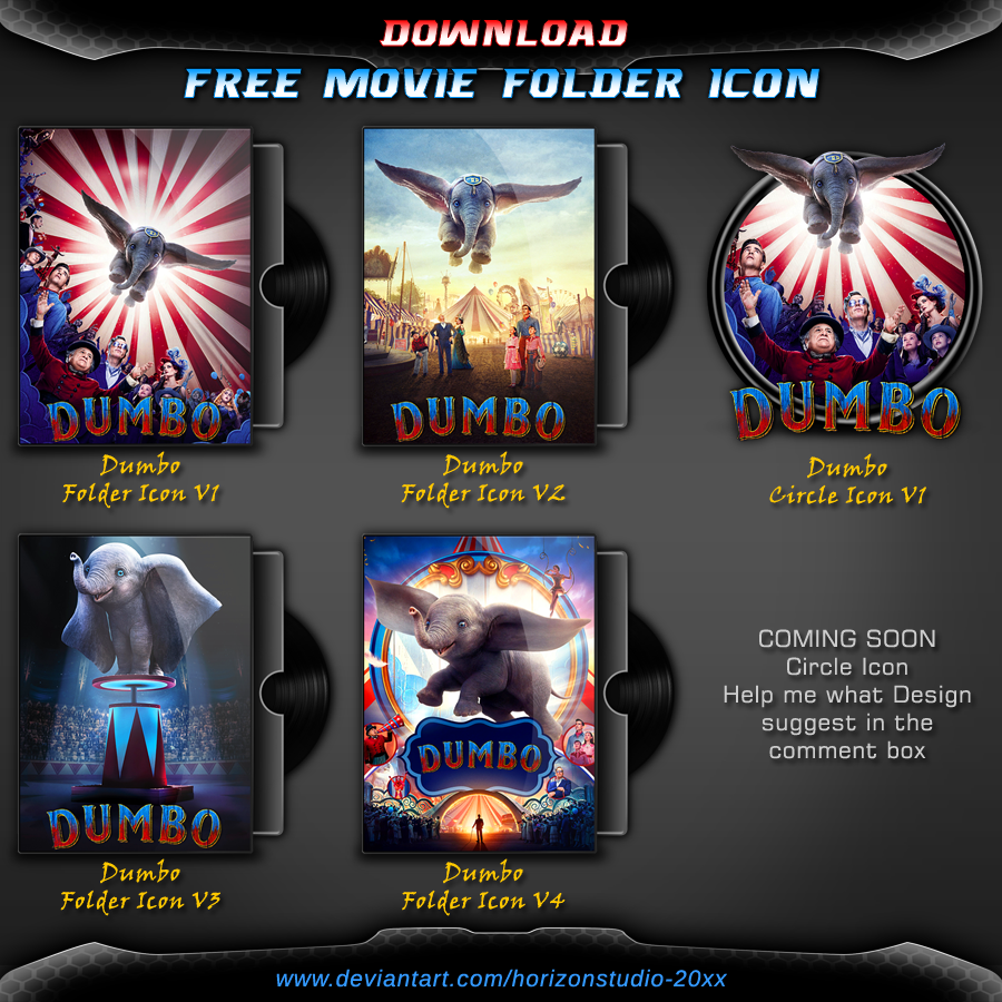 Dumbo (2019) Folder Icon Pack by HorizonStudio-20xx on DeviantArt