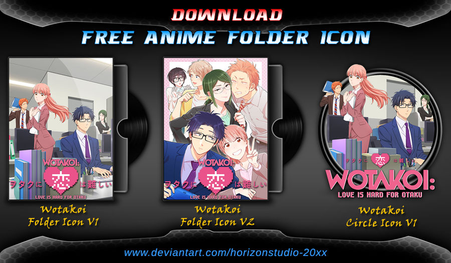 Wotaku ni Koi wa Muzukashii Folder Icon Pack by HorizonStudio-20xx on ...