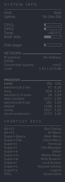 Crunchbang wannabe conky by evebon on DeviantArt