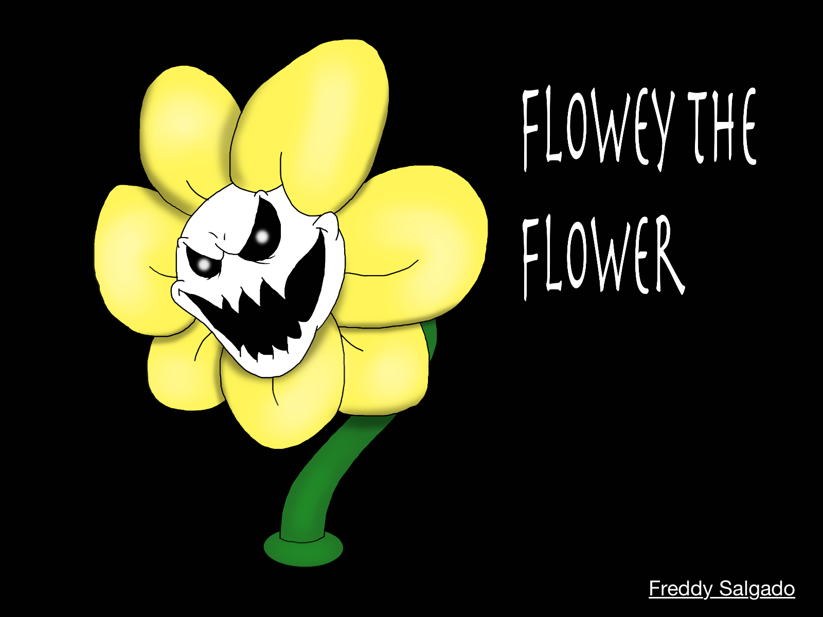 Flowey the Flower drawing by Freddygbaf on DeviantArt