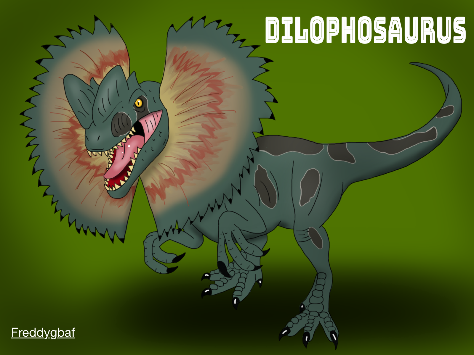 Dilophosaurus by Freddygbaf on DeviantArt