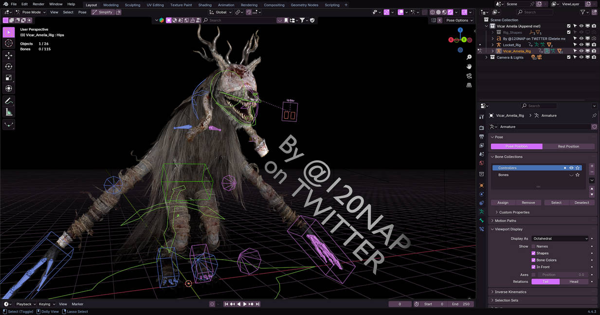 Vicar Amelia v1.0 | Bloodborne | Blender Release by 120NAPD on DeviantArt