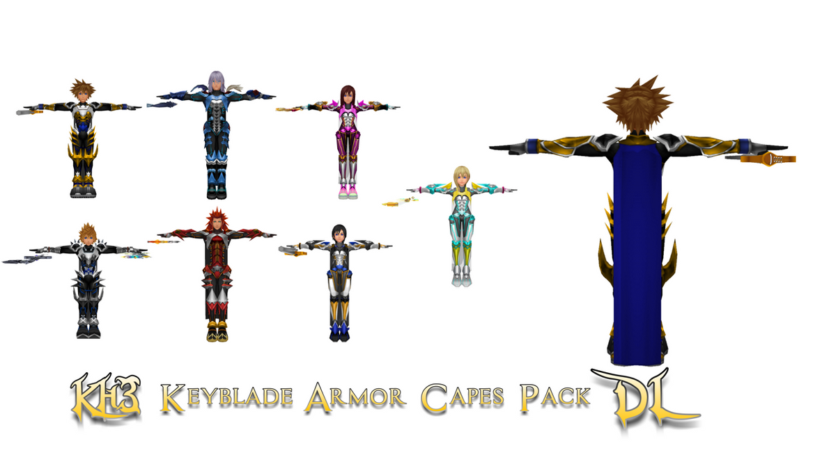 MMD KH3 Keyblade Armor Capes Pack DL by KiteGamer on DeviantArt