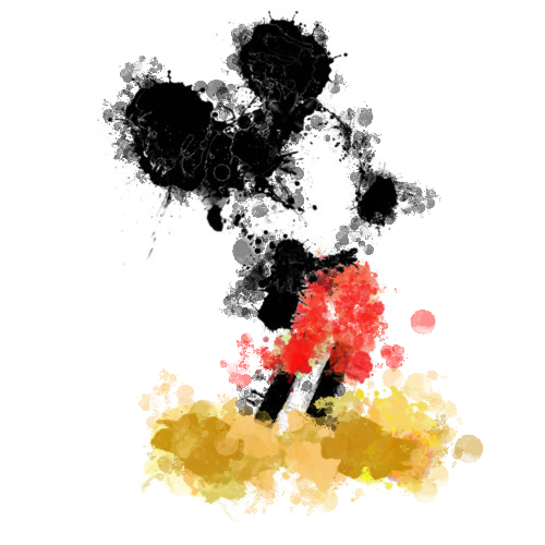 Mickey Mouse Splatter by BeveledArt on DeviantArt