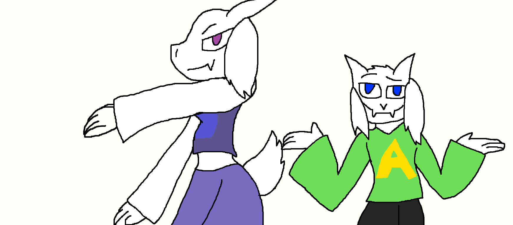 Musictale Toriel and Asriel designs by thetribeoffire on DeviantArt