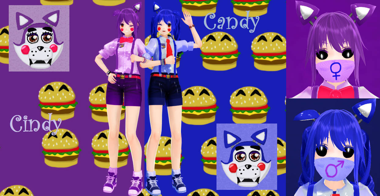 ~Candy and Cindy~ (FNAF MMD Model DL) by NeyMarlon on DeviantArt