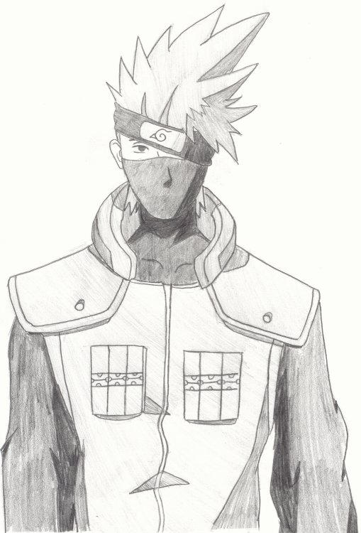 how to draw master kakashi