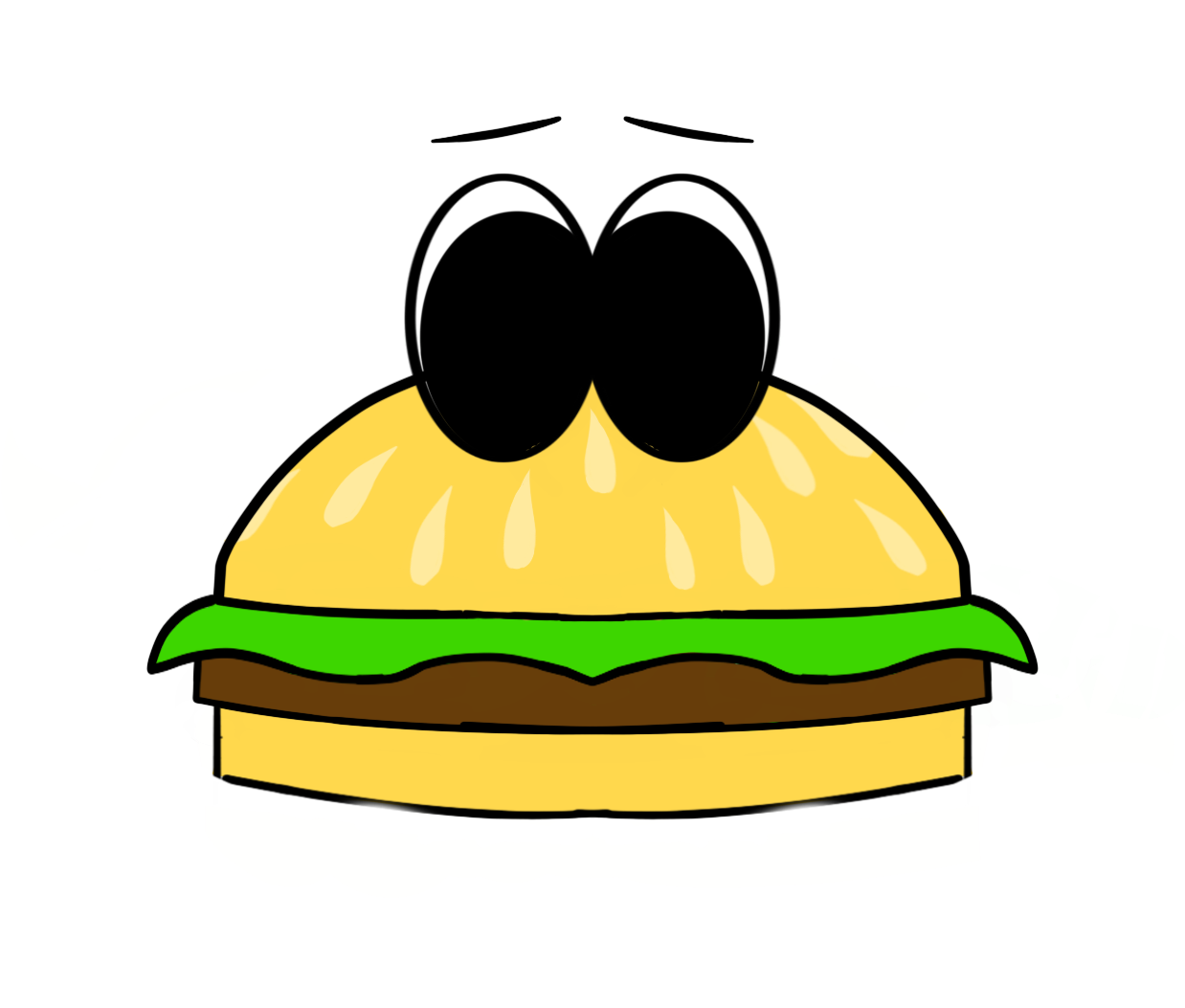 Sad Hamburger by WolfBloodArts on DeviantArt