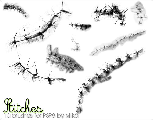 Brushes - Stitches by greyskymorning on DeviantArt