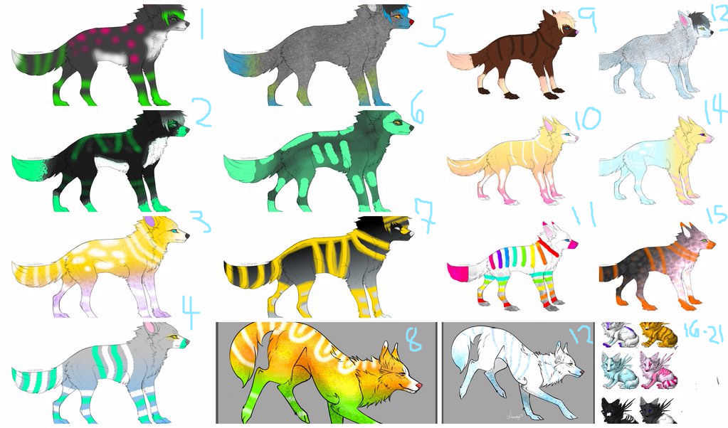 Wolf adoptables [open] by The-Shiny-Eevee on DeviantArt