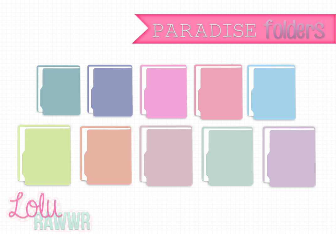 Paradise Folders || by LuliWazowski on DeviantArt