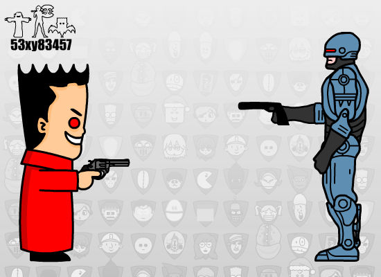 Damian vs. RoboCop animated (DV) by 53xy83457 on DeviantArt