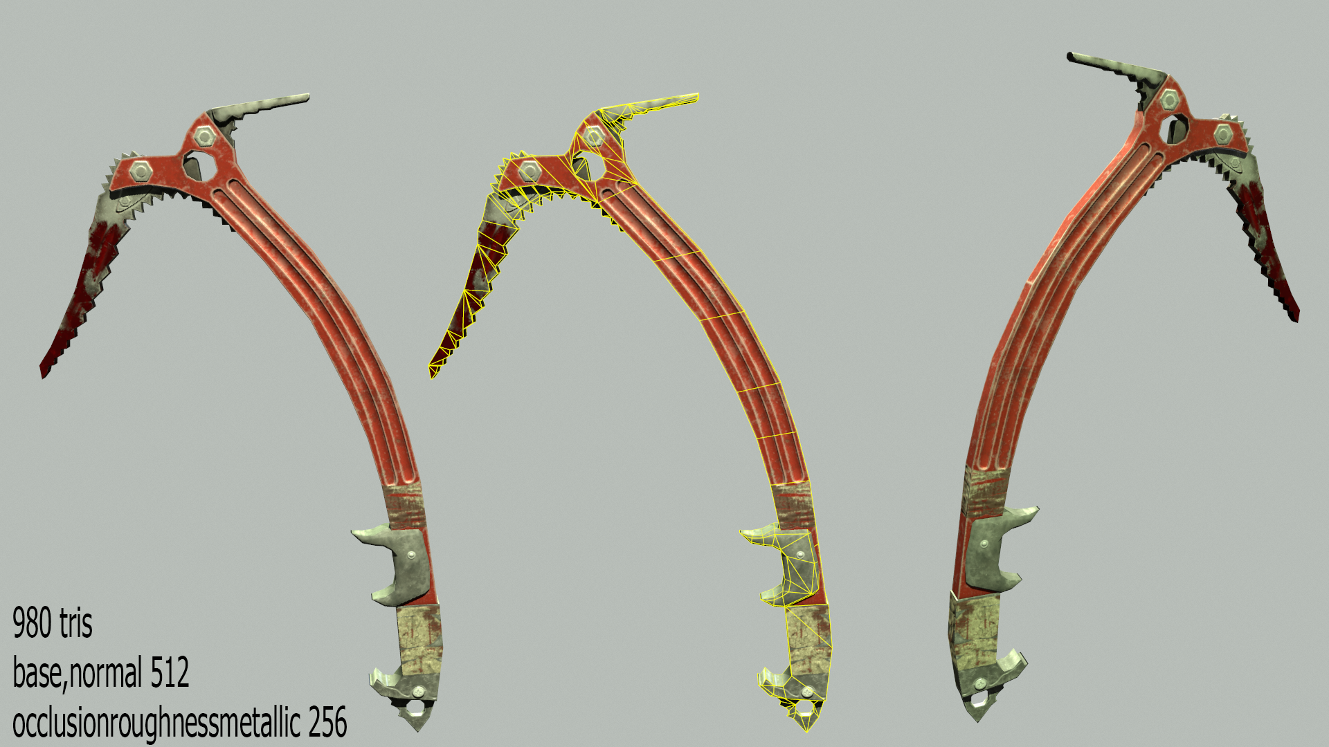Ice axe from Tomb Raider Low poly by NovemberIsSoRainy on DeviantArt