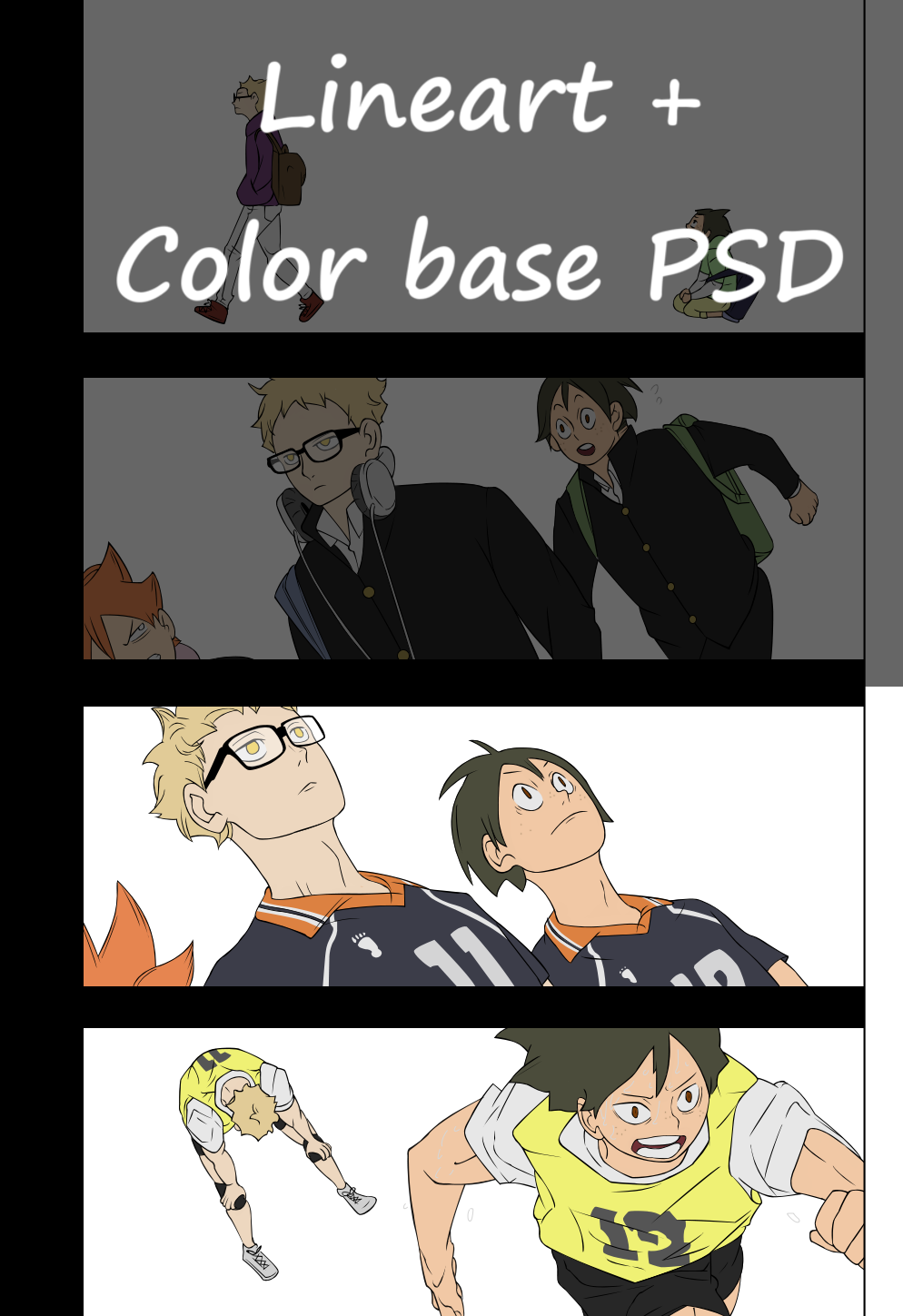 Haikyuu! 298 Lineart [PSD+Color Base] by Rollando35 on DeviantArt