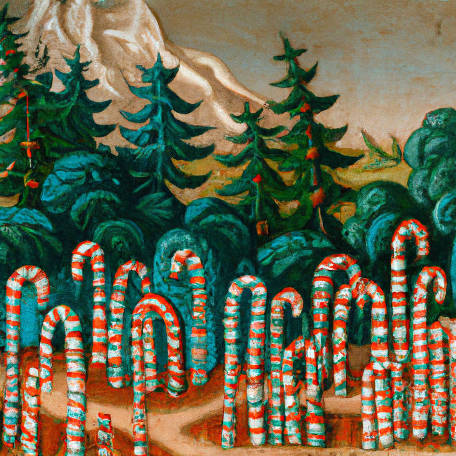 Candy Cane Forest by KingMightyOneEye on DeviantArt