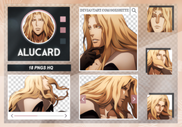 Pack Render #1 - Alucard (castlevania) by soxshitte on DeviantArt