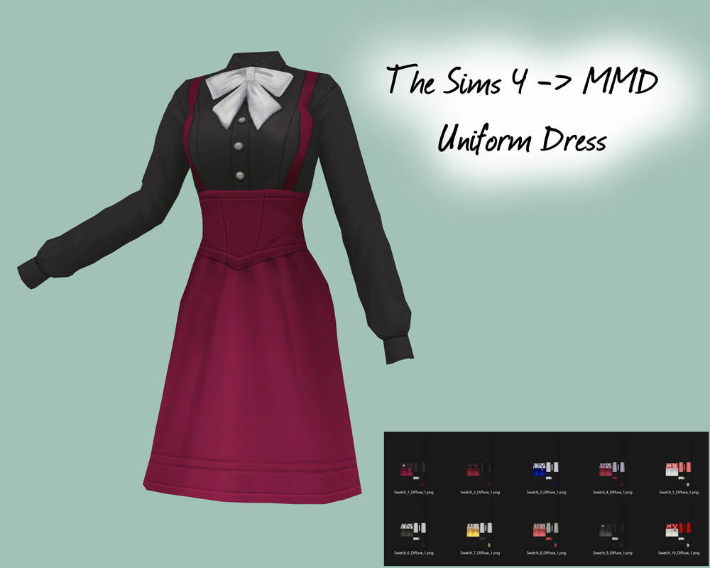 [MMD Parts] TS4 Uniform Dress [+DL] by PaciSystem on DeviantArt