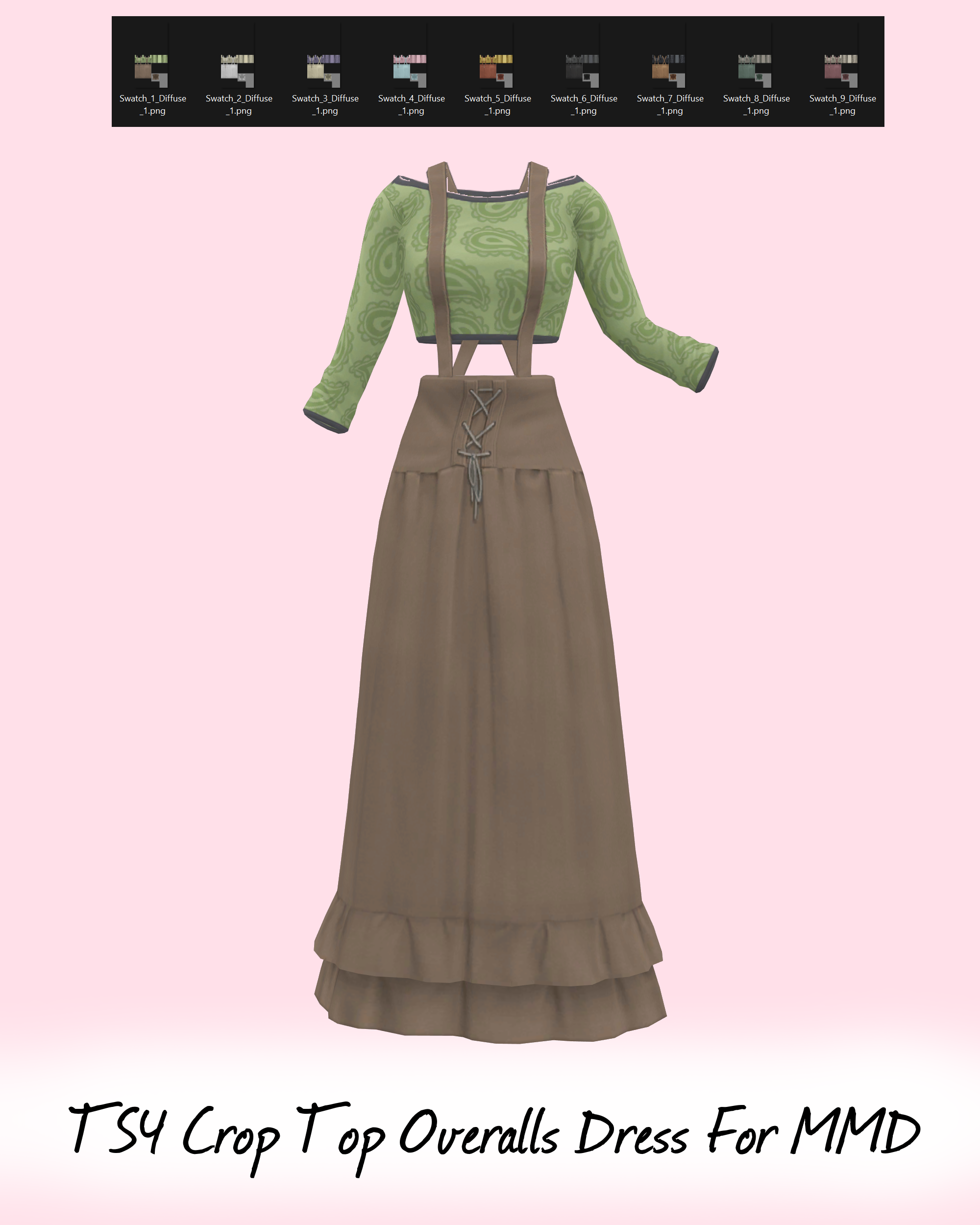 [MMD Part] TS4 Crop Top Overalls Dress [+DL] by PaciSystem on DeviantArt