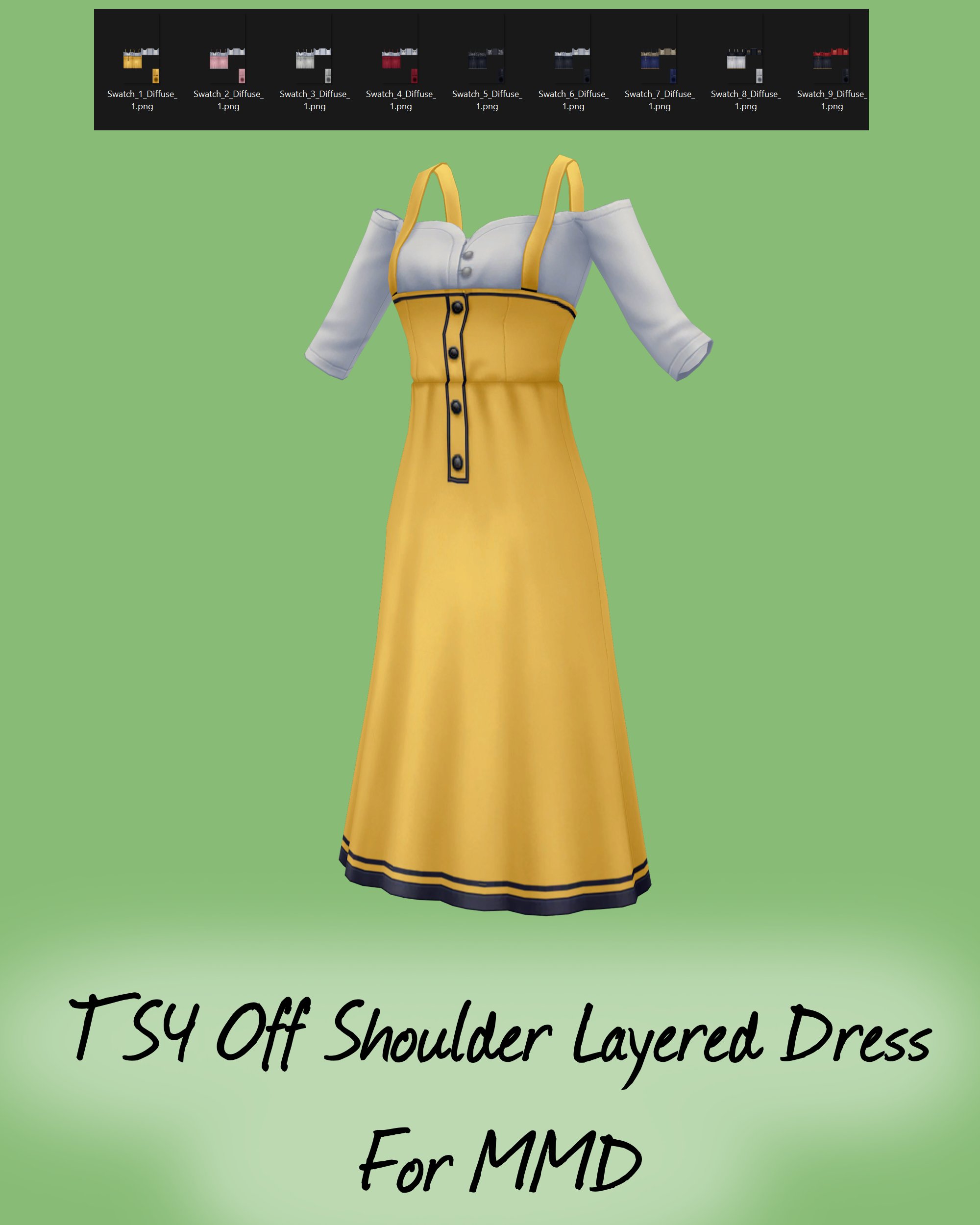 [MMD Part] TS4 Off Shoulder Layered Dress [+DL] by PaciSystem on DeviantArt
