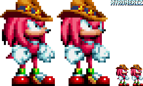 Sonic Mania - Knuckles hat rotation test (Gif) by Xyroneriz on DeviantArt