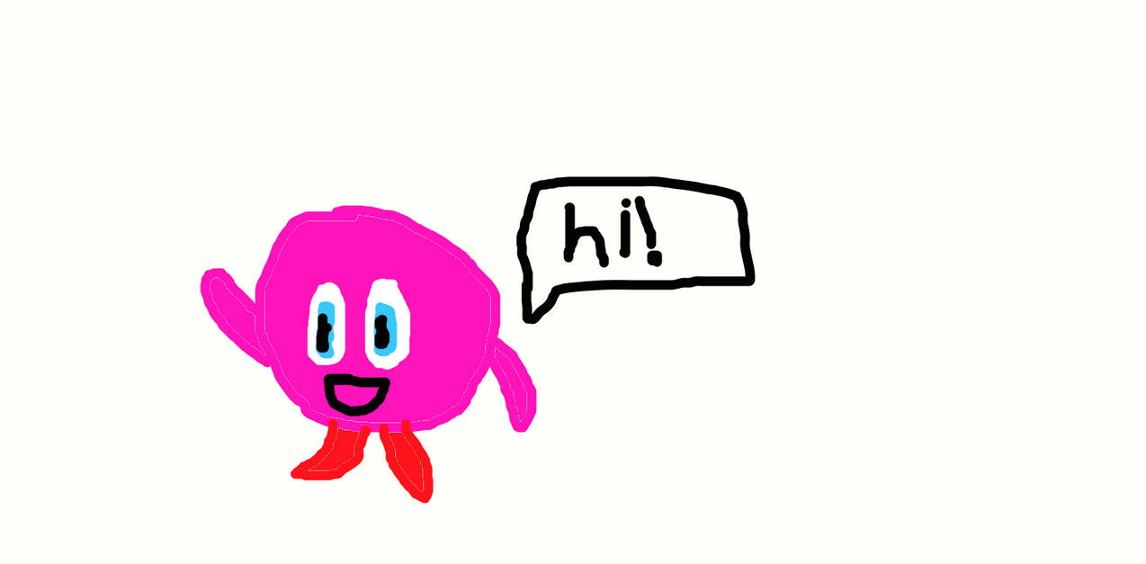 Kirby saying Hi by yueabdiel2k6 on DeviantArt