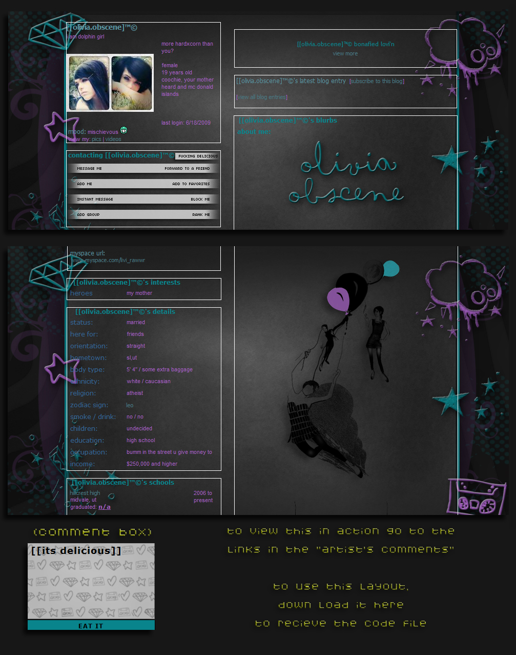 Myspace Layout - bump by olivia-paige on DeviantArt