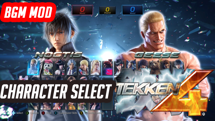 Tekken 4 Character Select Screen