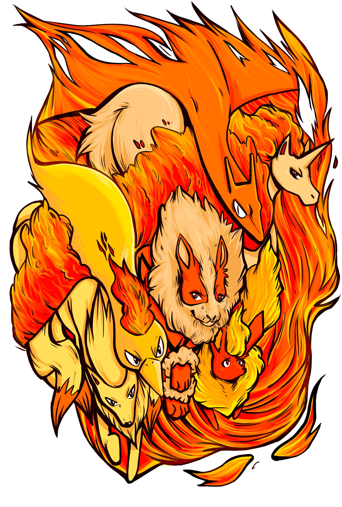 Gen 1 Fire Types By Octohat9 On DeviantArt gen-1-fire-types-by-octohat9-on-deviantart