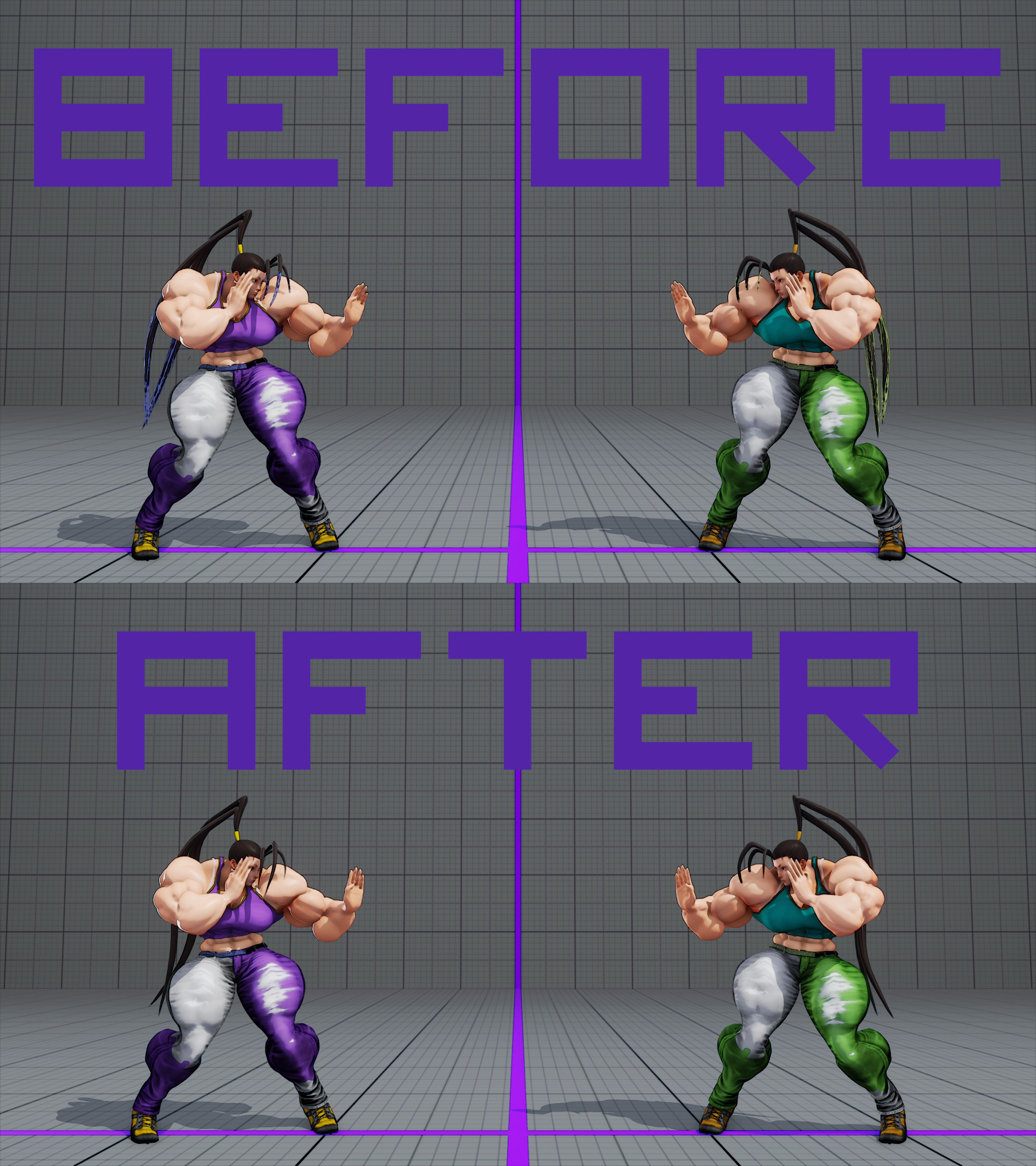 Ibuki - (C2) Casual Ibuki Muscle Mod (Hair Fixed) by mapsking on DeviantArt