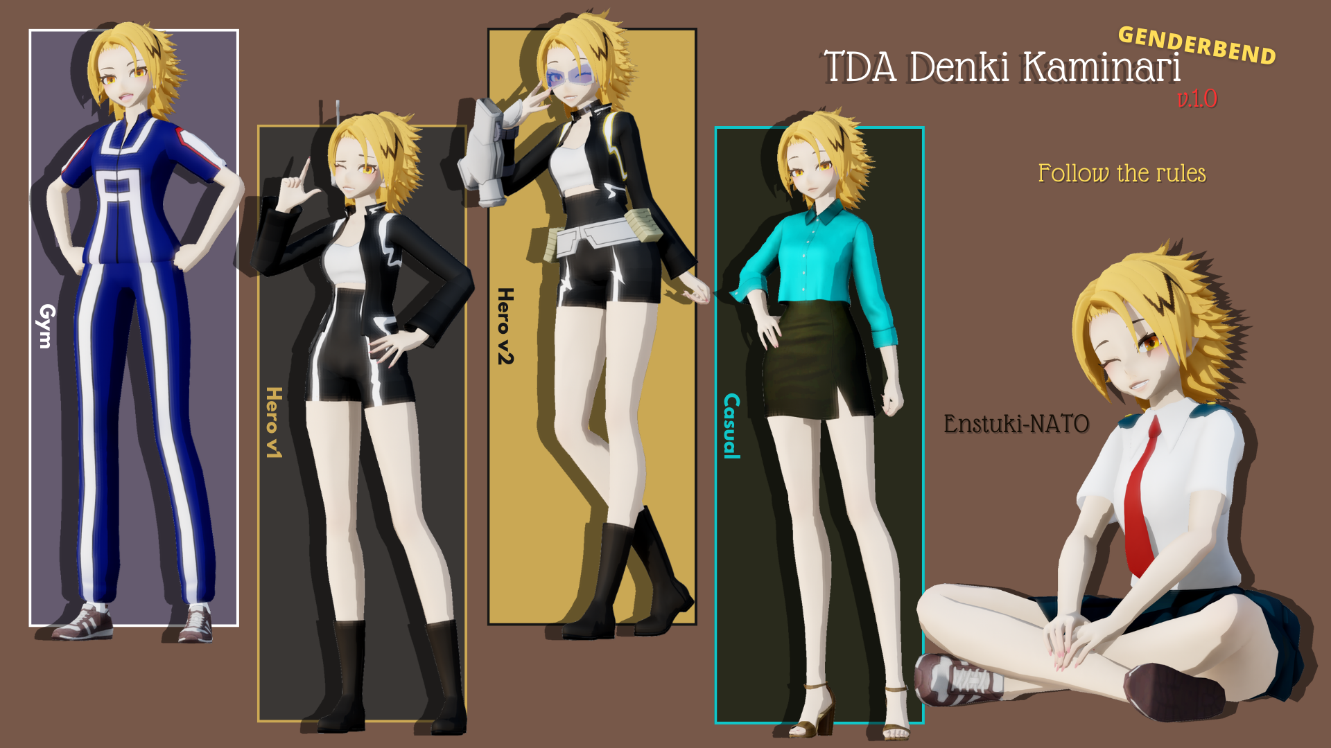 [MMD+DL] TDA Denki Kaminari (Genderbend) by Enstuki-NATO on DeviantArt
