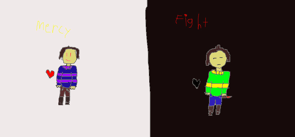 Chara and Frisk swap roles for a day by gatomont on DeviantArt