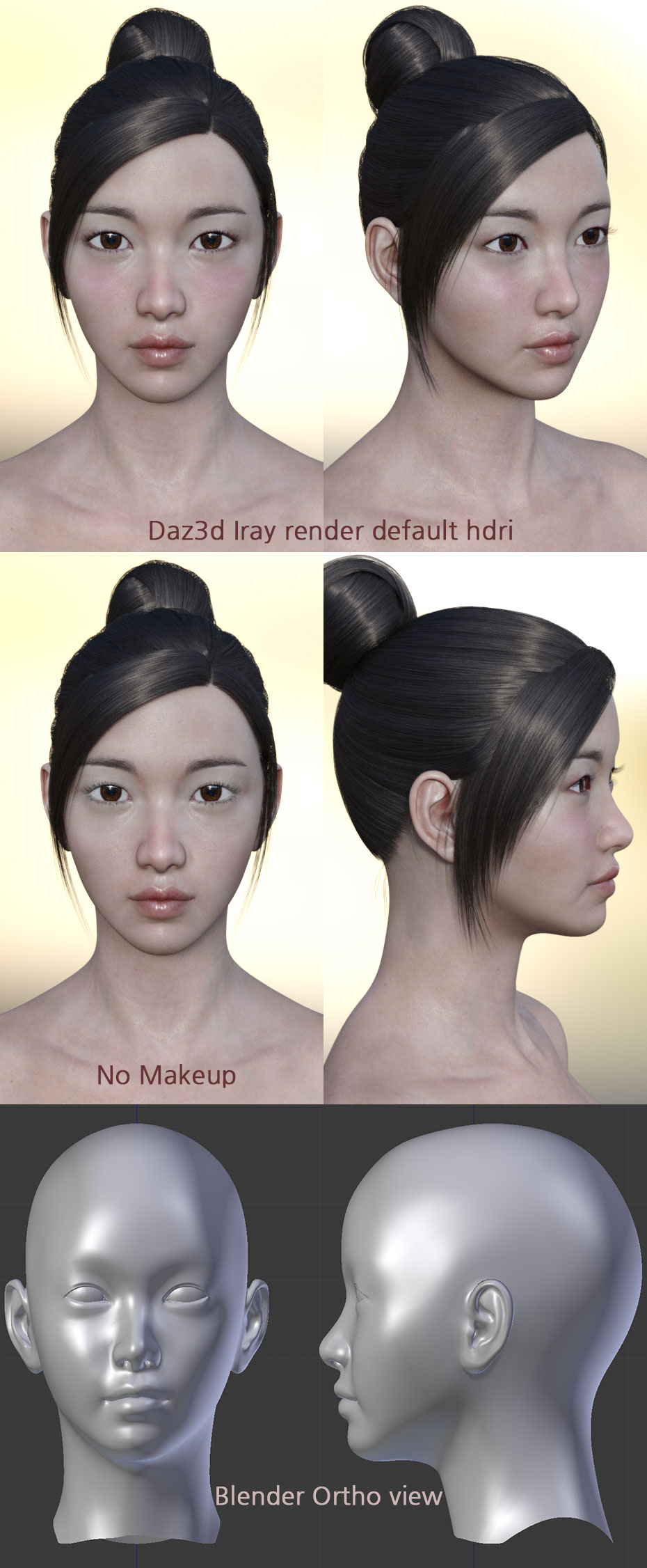 Freebie : Daz3d East Asian female face 1 by HerYun on DeviantArt