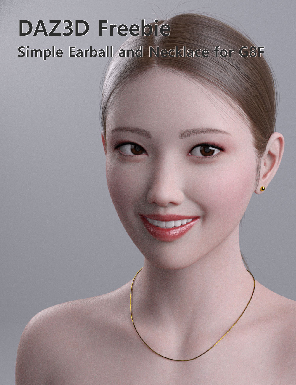 Freebie : Daz3d Simple Earball and Necklace for G8 by HerYun on DeviantArt
