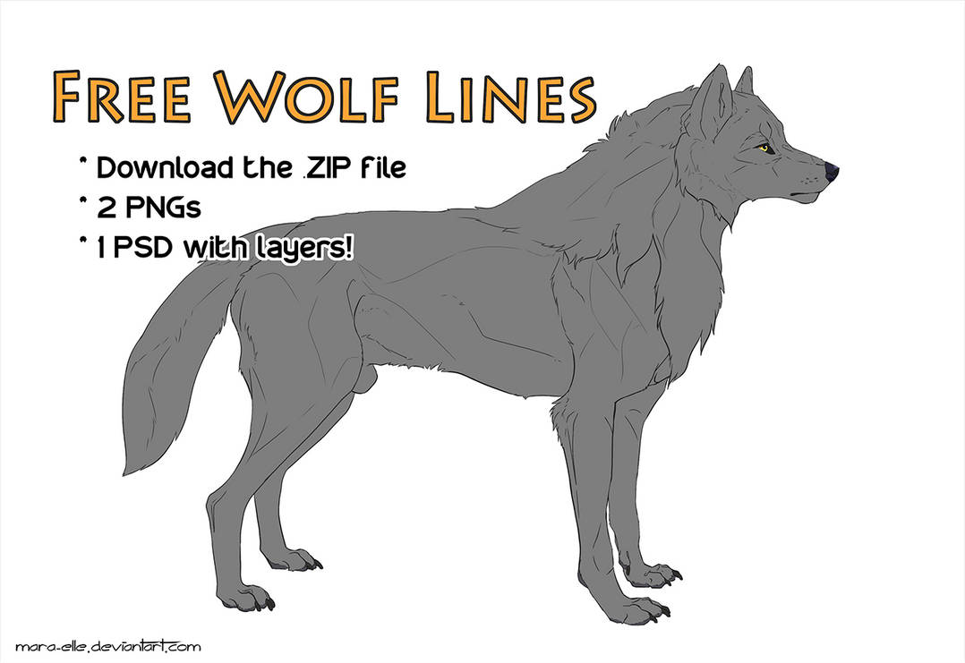 Free Wolf Lines by Mara-Elle on DeviantArt